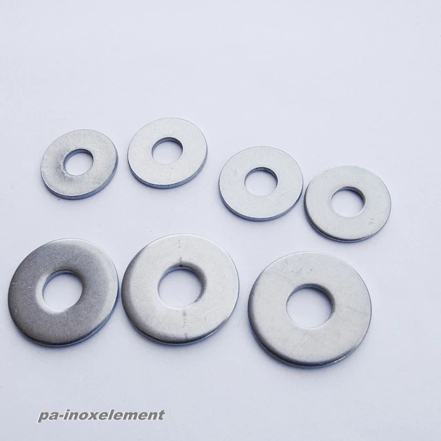 GROSSE UNTERLEGSCHEIBEN DIN 9021 Edelstahl V2A M3 M4 M5 M6 M8 M10 M12 M14 M16 EUR 1,00 - PicClick DE