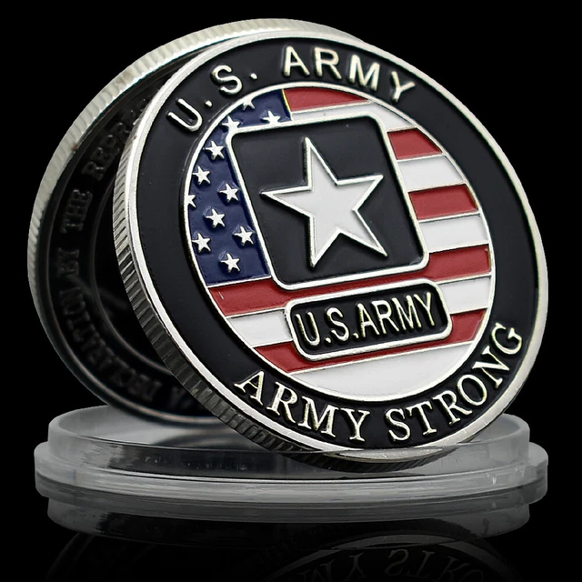 U.S. ARMY CHALLENGE Coin 173rd Airborne Brigade Silver Plated Medal Sky ...