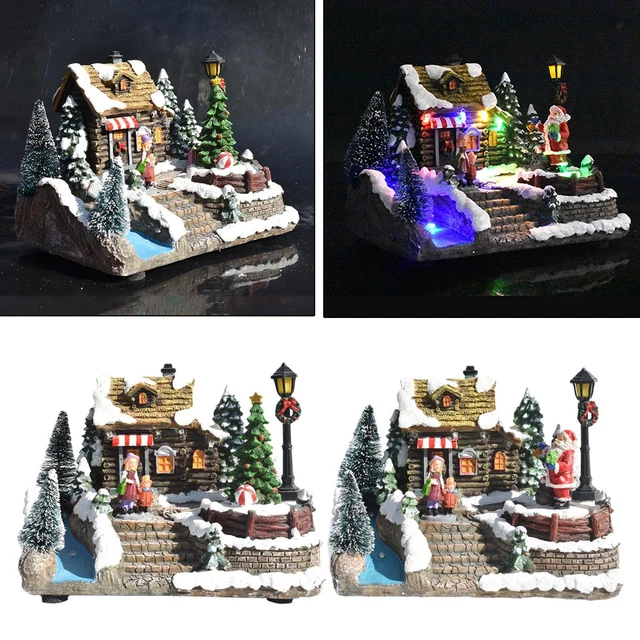 1PC CHRISTMAS HOUSES Decorations Crafts LED for Kids Gifts Children ...