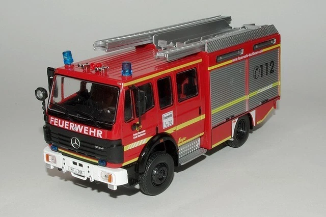 CAMION MINIATURE POMPIER MERCEDES BENZ SK 1224 AF 4x4 (1997) - Hachette ...