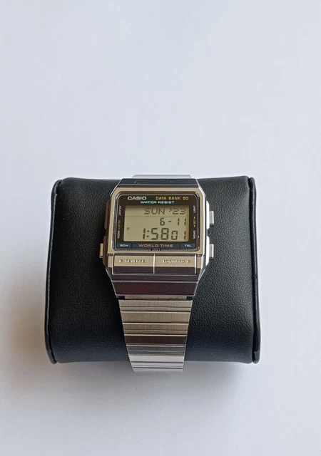 Orologio Casio Data Bank 50 Db 520 Allarme Cronografo Tempo Mondo 1987