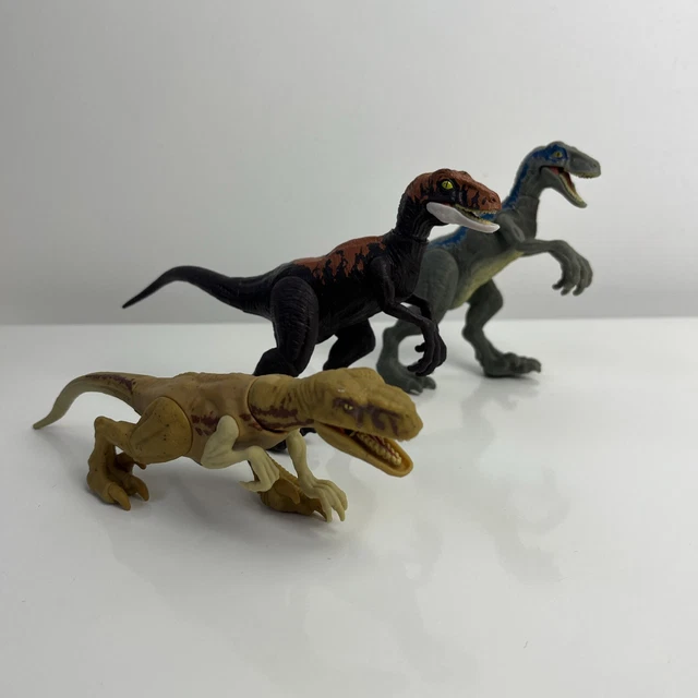 JURASSIC WORLD RAPTOR Bundle 3 dinosauri Atrociraptor & Velociraptor ...