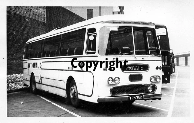RIBBLE TRN752 LEYLAND Leopard Plaxton B&W Coach Bus Photo £1.15 ...