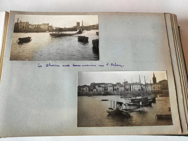 ANTIQUE FRENCH FAMILY 301 Photo Album WW1 Sea Plane Mountain Tennis ...