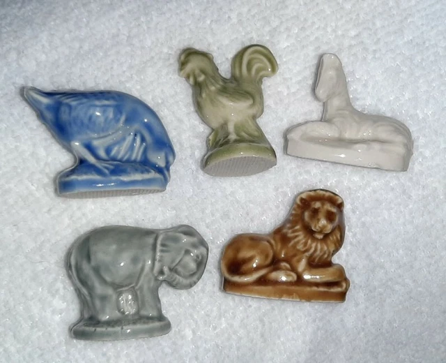 5 WADE NOAH'S Ark Series Figurines Lion Gander Zebra Rooster Elephant £ ...