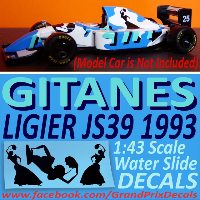 F1 COLLECTION LIGIER JS39 GITANES Maßstab 1:43 Wasserrutsche DECALS 1993 Brundle IXO EUR 6,85 ...