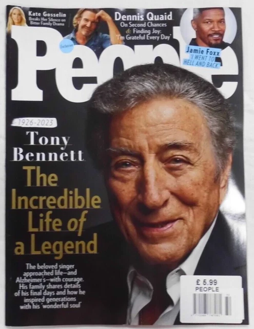 PEOPLE MAGAZINE 7TH Aug 2023 Tony Bennett 1926-2023 + Jamie Foxx Dennis ...