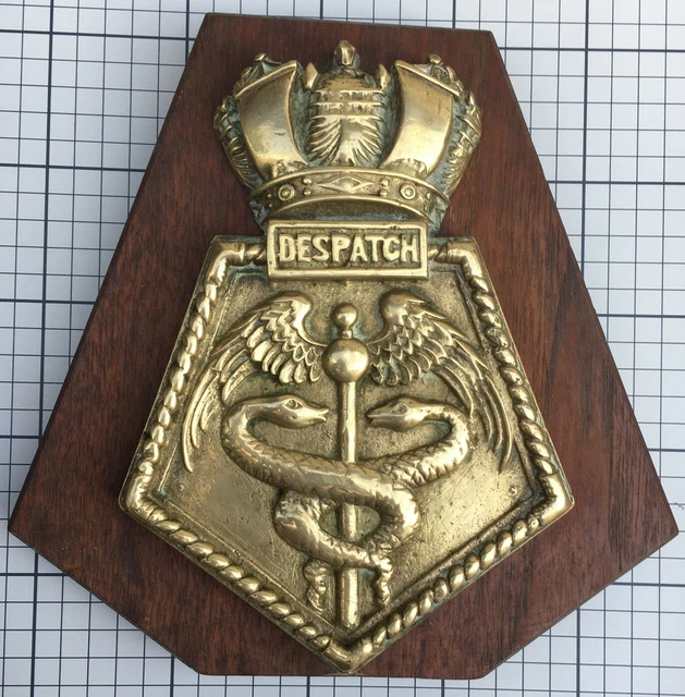 HMS DESPATCH BRASS Tampion WW2 Royal Navy Crest £195.00 - PicClick UK