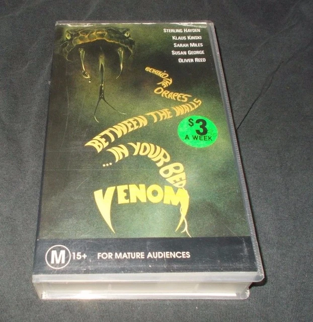 VENOM VHS PAL Small Box Klaus Kinski Oliver Reed $26.99 - PicClick AU