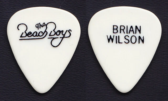 VINTAGE BEACH BOYS Brian Wilson White/Black Guitar Pick - 1980s Tours ...