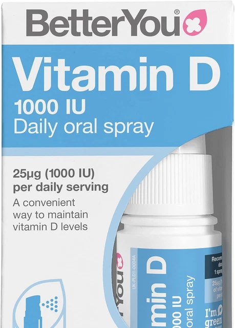 BETTERYOU VITAMIN D 1000 IU Daily Oral Spray, Pill-Free Vitamin D3 ...