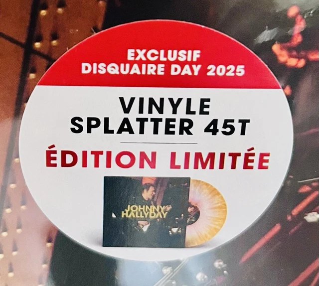 JOHNNY HALLYDAY RARE 45T Disquaire Day 2025 Splatter Autoportrait Live ...