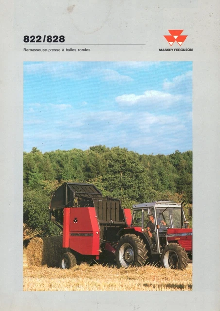 BROCHURE LEAFLET TRACTEUR Tractor Massey Ferguson MF 822/828 6 pages £5.00 - PicClick UK