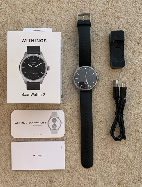 WITHINGS SCANWATCH 2 HWA10 Hybrid 42mm Case with Black Silicone Strap £ ...