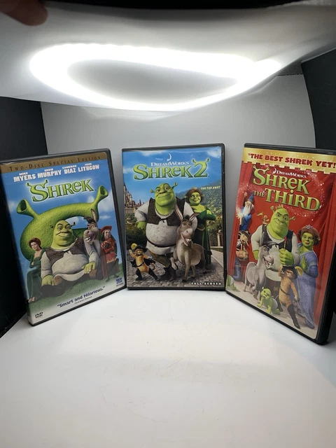 (3) DREAMWORKS SHREK DVD Lot: Shrek 1, 2, 3 Movie Lot £5.46 - PicClick UK