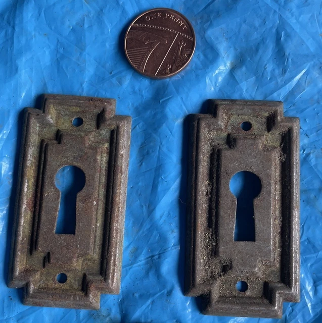 C1880 RARE VINTAGE CAST IRON Rim Lock Keep Old ORIGINAL ANTIQUE keeper ...