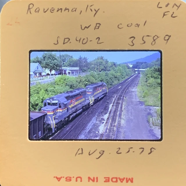 VINTAGE ORIGINAL 35MM Train/Railroad Slide.*Info On Photo Slide Frame ...