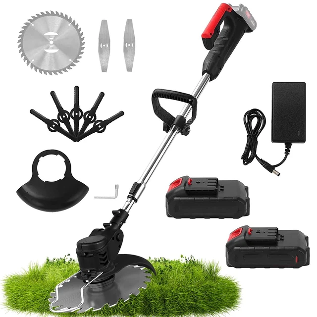 ELECTRIC CORDLESS GRASS String Trimmer Lawn Edger Weed Wacker Cutter ...