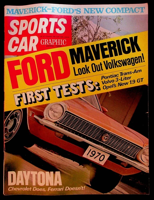 SPORTS CAR GRAPHIC Magazine April 1969 Ford Maverick Pontiac Trans-Am ...