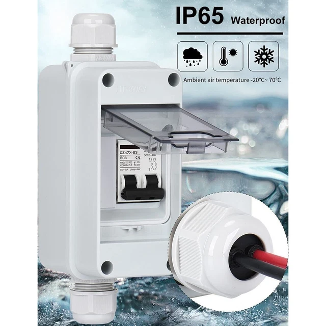 PRACTICAL CIRCUIT BREAKER HT-3 Shell Waterproof Box DC12-240V ...