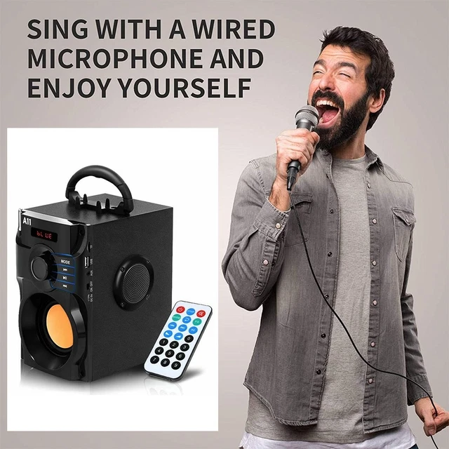 PORTABLE WIRELESS BLUETOOTH Speaker Subwoofer Bass Outdoor MP3 Player ...