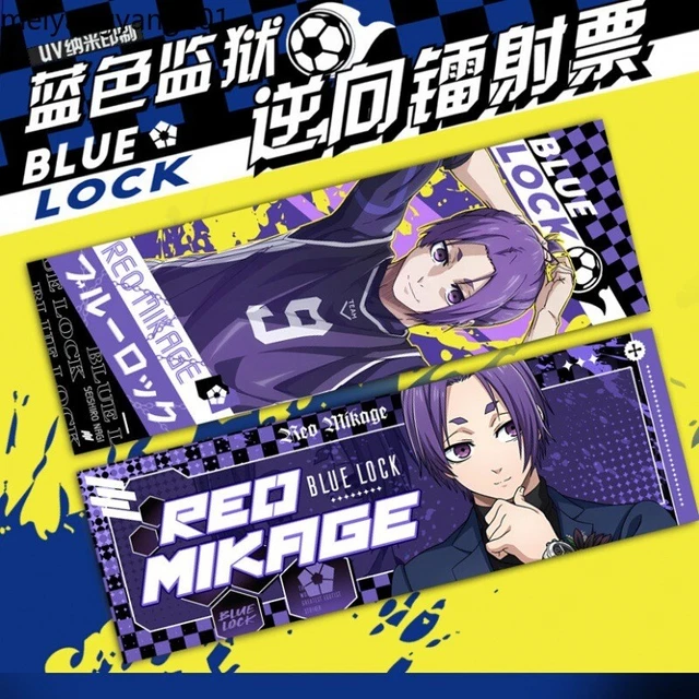 BLUE LOCK MIKAGE Reo Anime Double Sided Laser Ticket Bookmark Card New ...