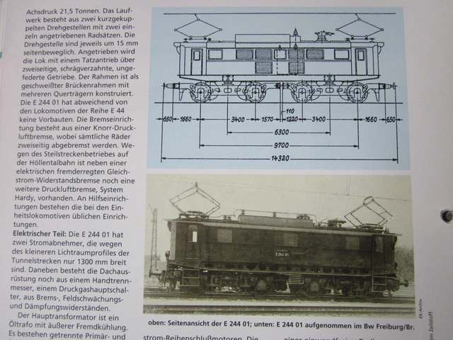 BAHN LOKAUFRISSE E & Diesel DRG 73 E 244 01 Versuchslok Höllentalbahn 1936 EUR 3,40 - PicClick DE