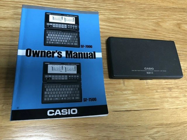CASIO DIGITAL DIARY SF-7000 32KB 1980s Vintage Personal Organizer ...