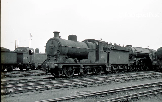 BRITISH RAILWAYS STEAM Loco 64352 - 35mm Photographic Slide c/w ...