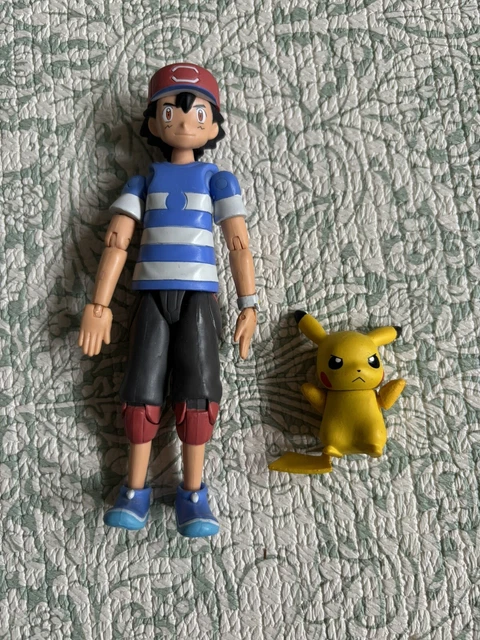 TOMY VINTAGE ASH Ketchum & Pikachu Pokemon Figure Toy £9.99 - PicClick UK