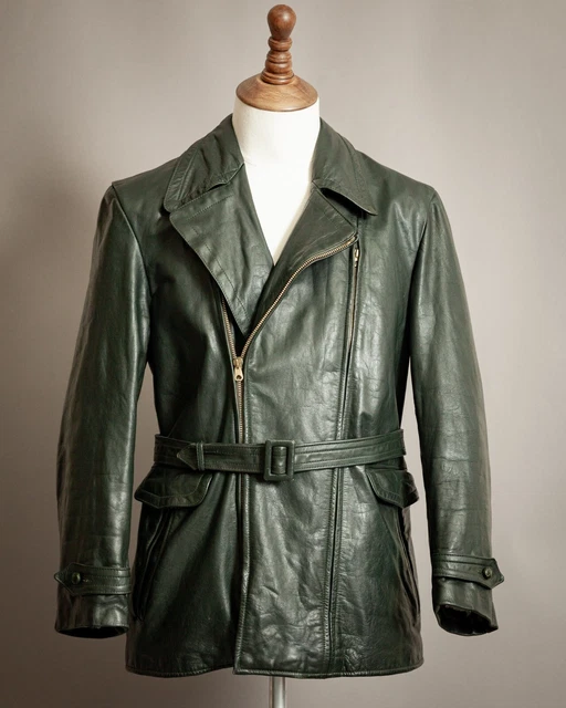 VINTAGE 1940S WW2 German Horsehide Leather Motorcycle Dispatch Rider ...