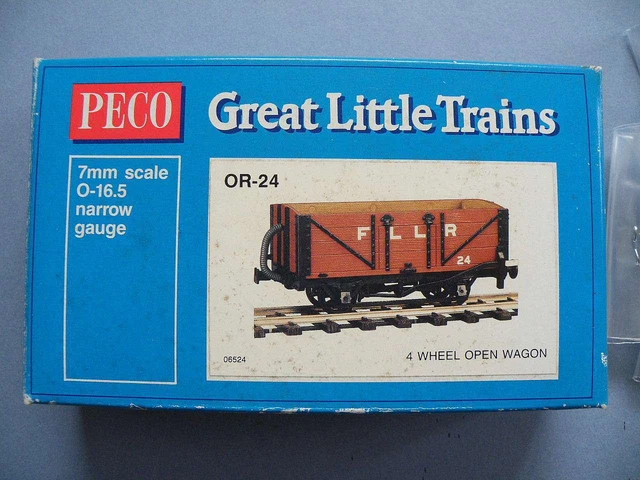 BOXED PECO MODELS 7mm Plastic O-16.5 Gauge Kit - FLLR 4 Wheel Open ...