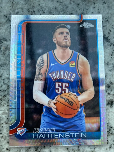2025-26 TOPPS CHROME Isaiah Hartenstein #181 OC Thunder Prism Refractor ...
