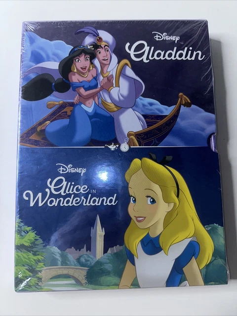 Disney Aladdin And Alice In Wonderland Storybook Set Movie Collection
