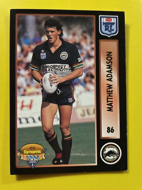 NRL 1994 S2 Dynamic Trading Card #86 Matthew Adamson - Penrith Panthers ...