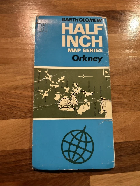 ORKNEY - BARTHOLOMEW Half Inch Map 61 1971 Paper Scapa Flow Stroma ...
