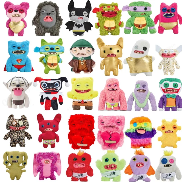 FUGGLER FUNNY UGLY Monsters Plush Patrick & Bob Hairy Gold Double ...