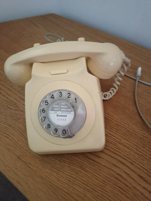 1970S CREAM VINTAGE retro gpo dial telephone In Working Order - Cream £ ...