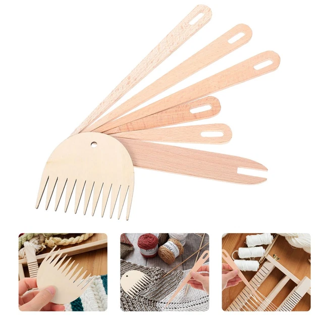 BRAIDED ACCESSORIES COMBINATION Weaving Shuttle Sticks Wood Shuttles ...