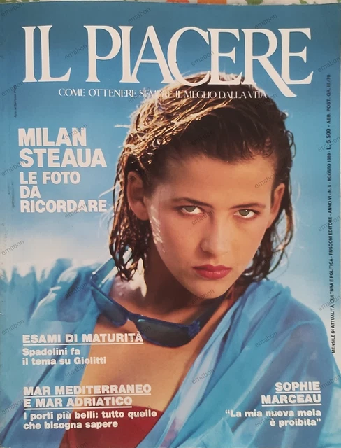 SOPHIE MARCEAU, MILAN, FERRARI 348 Rivista IL PIACERE Anno VI -, AGOSTO 1989 EUR 13,97 - PicClick IT