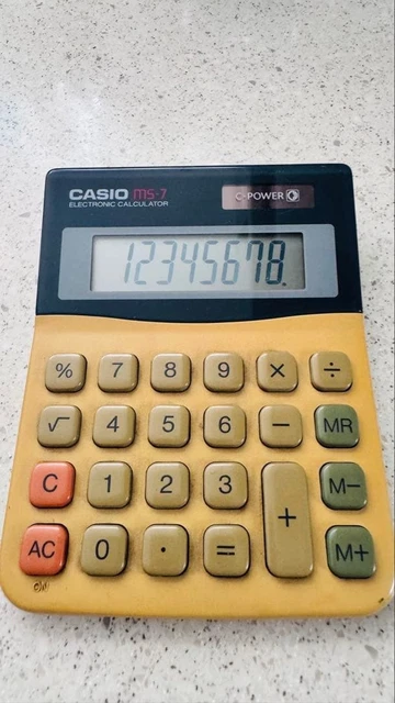 CASIO MS-7 RETRO 8 Digit Display Calculator Vintage Classic Model $112. ...