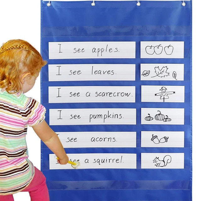 MOUNT DAILY PRESCHOOL Schedule Pocket Chart Chart Board Kids Calendar ...