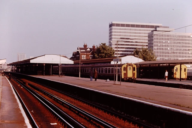 1978 BRITISH RAIL Diesel Loco Basingstoke Station Railway Slide Ref ...
