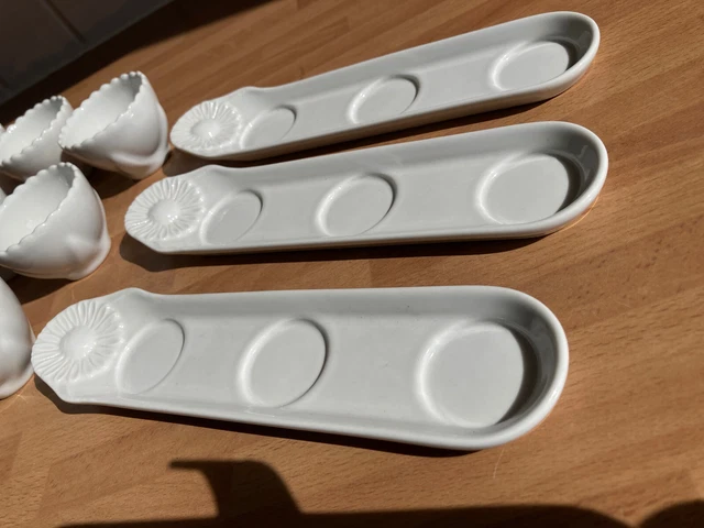 REVOL FRANCE CAFE Croissant Porcelain Dip Bowls - VGC - Three Sets Of ...