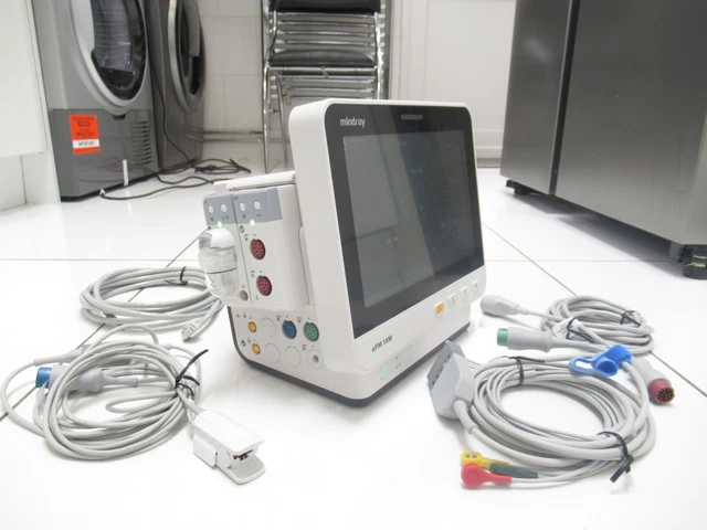 MINDRAY EPM-10M TRANSPORT CO2 MODULE SPO2 ECG/EKG IBP LEADS MPM PATIENT ...