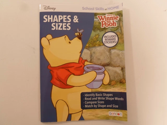 DISNEY WINNIE THE Pooh Shapes Kids Activity Book By Bendon School ...