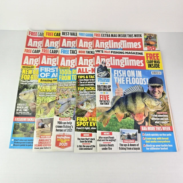 10 X MIXED Angling Times Fishing Magazines Bundle Carp Freshwater Bait ...