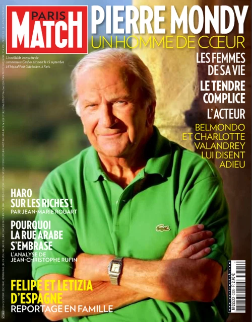 PARIS MATCH N°3305 - La mort de Pierre Mondy - 20 septembre 2012 ...