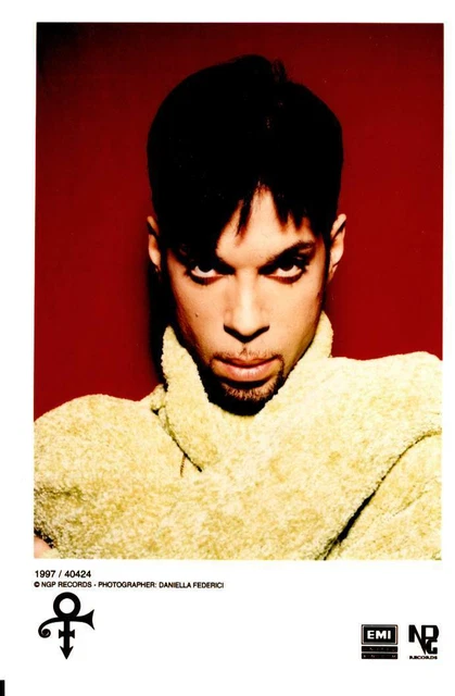 PRINCE RARE UK GLOSSY PROMOTIONAL PHOTO [1997, EMI, NPG] 12.5 cm x 17.5 ...