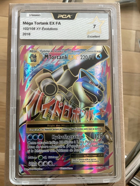 CARTE POKÉMON MÉGA Tortank EX FA 102/108 Gradée PCA 7 « Excellent » EUR ...